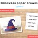 Halloween Paper Crowns Witch Zombie Bat Devil Frankenstein - Etsy