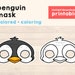 Penguin Mask Paper Craft Costume Diy Polar Animal Mask - Etsy