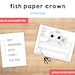 Fish Paper Crown Party Coloring Printable Party Hat Kids Craft Ocean ...