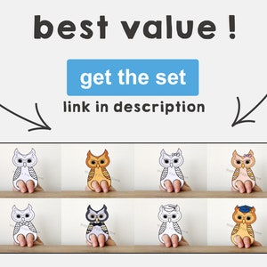Owl Paper Craft Printable Woodland Animal Finger Puppet Kids Craft Owl ...