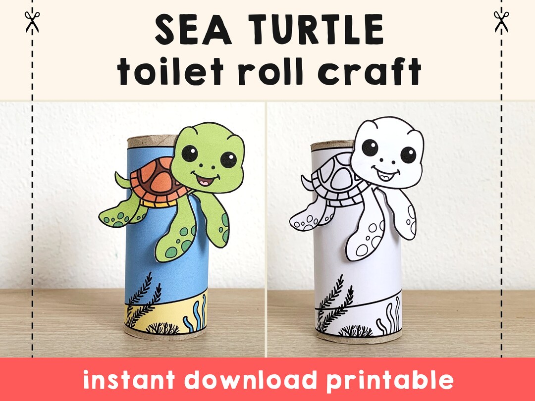 Sea Turtle Toilet Paper Roll Craft Ocean Animal Beach Sea Party ...