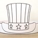 Uncle Sam Hat Paper Crown Party Coloring Printable Kids Craft America ...