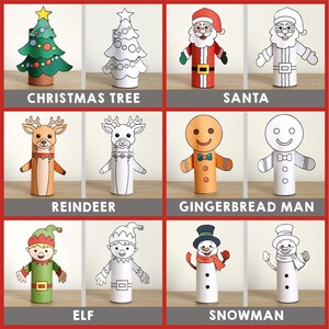 Christmas Toilet Paper Roll Craft Activity Winter Holiday Party ...