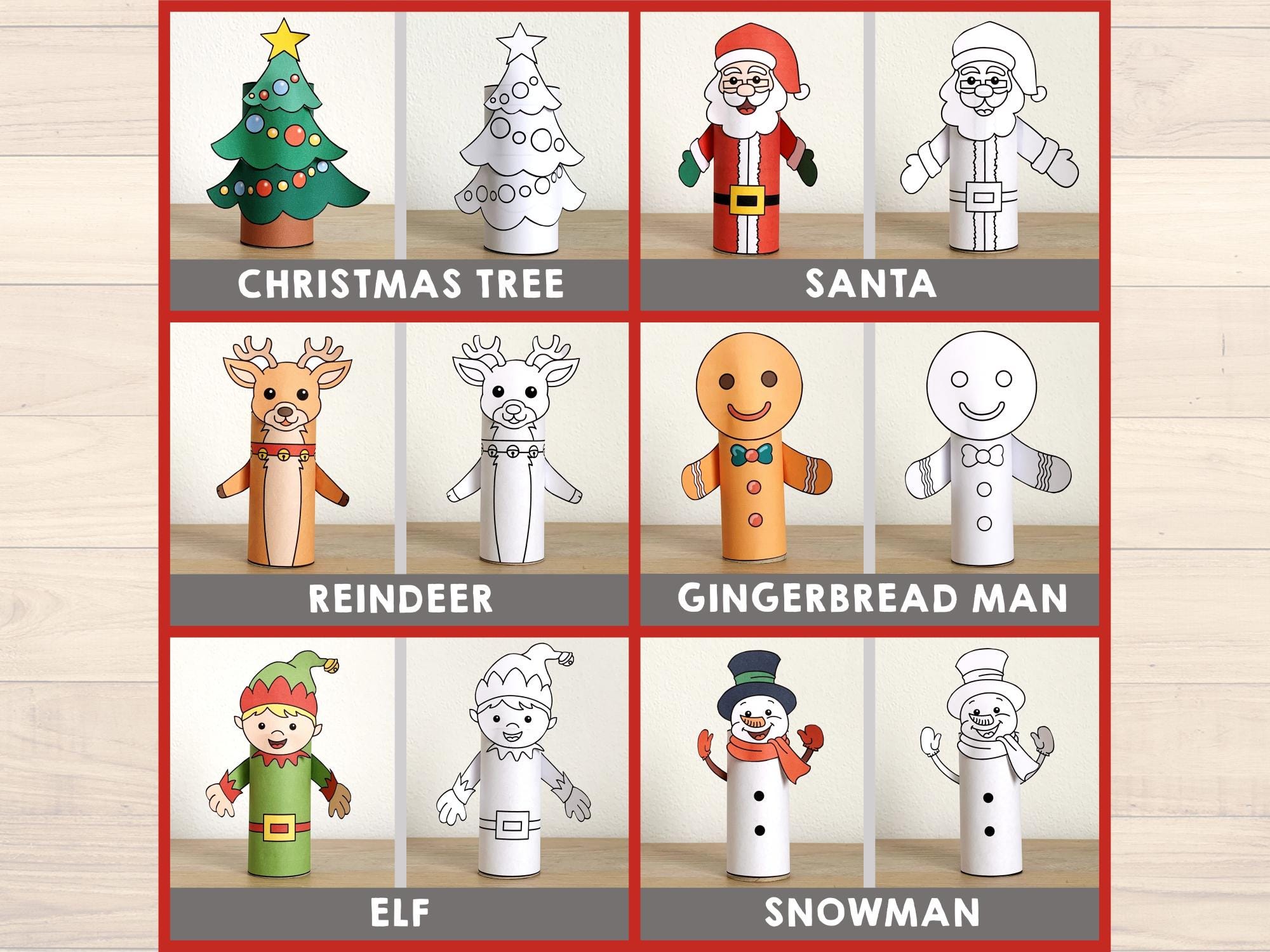 Christmas Toilet Paper Roll Craft Activity Winter Holiday Party ...