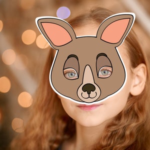 Kangaroo Mask Kangaroo Costume Australian Animal Mask Kangaroo Party ...