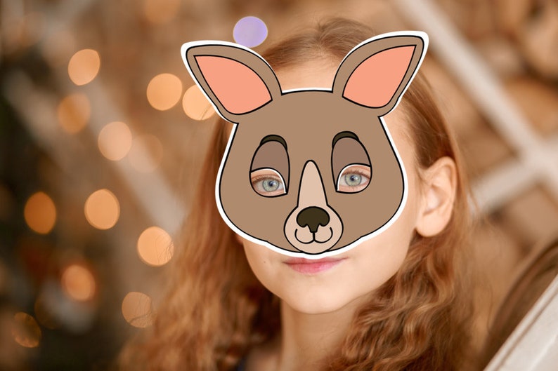 Kangaroo Mask Kangaroo Costume Australian Animal Mask Kangaroo | Etsy