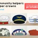 Community Helpers Paper Crowns Astronaut Pilot Chef Sailor - Etsy