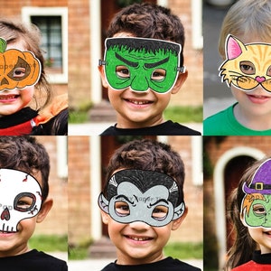 Halloween Mask Kids Diy Halloween Costume Pumpkin Mask Witch Mask ...