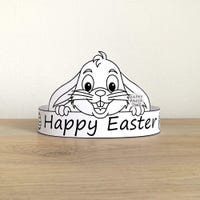 Bunny Ears Paper Crown! PRINTABLE Easter Coloring Crown! Kids Easter ...