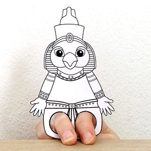 Horus Paper Craft Printable Ancient Egypt Finger God Puppet Kids Craft ...