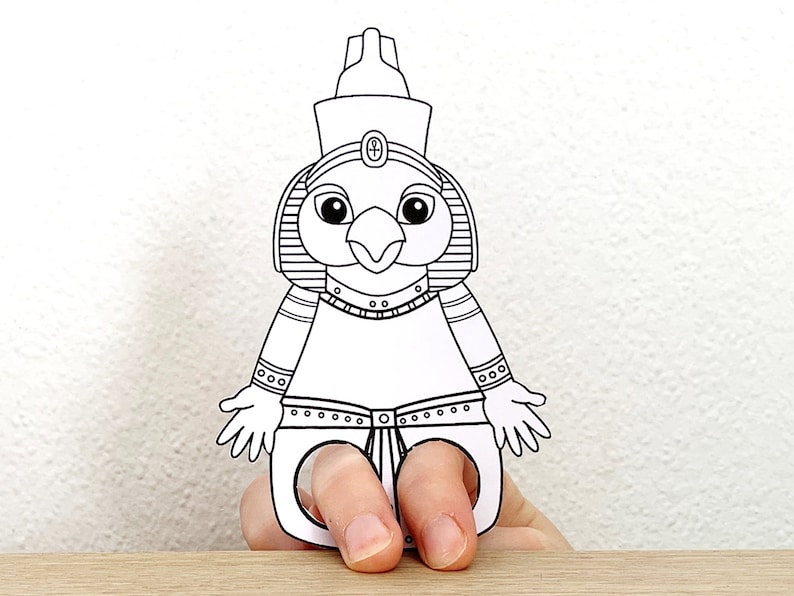 Horus Paper Craft Printable Ancient Egypt Finger God Puppet - Etsy