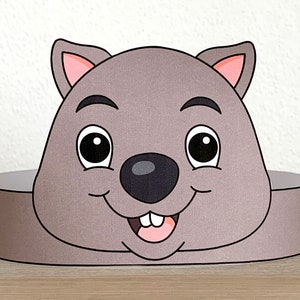 Wombat Paper Crown Australian Animal Template Coloring Activity ...