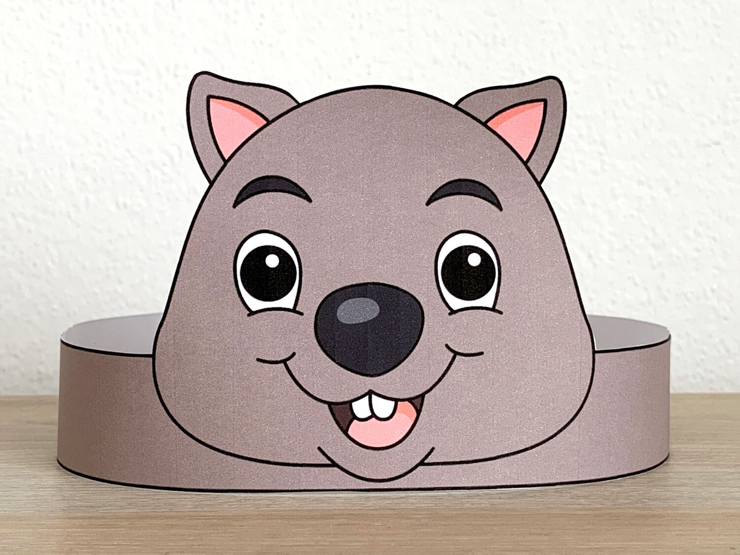Wombat Paper Crown Australian Animal Template Coloring - Etsy Australia