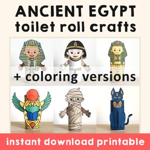 Ancient Egypt Toilet Paper Roll Craft History Archeology Party Coloring ...