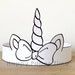 Unicorn Paper Crown Coloring Printable Kids Craft Unicorn Princess ...