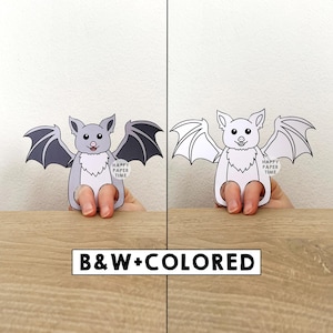Bat Finger Puppet Paper - Etsy