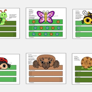 Bugs Insects Paper Crowns Butterfly Caterpillar Ladybug Bee Printable ...