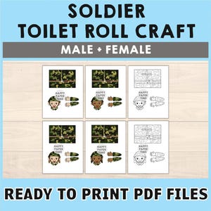 Soldier Toilet Paper Roll Craft Party Coloring Printable Decoration ...