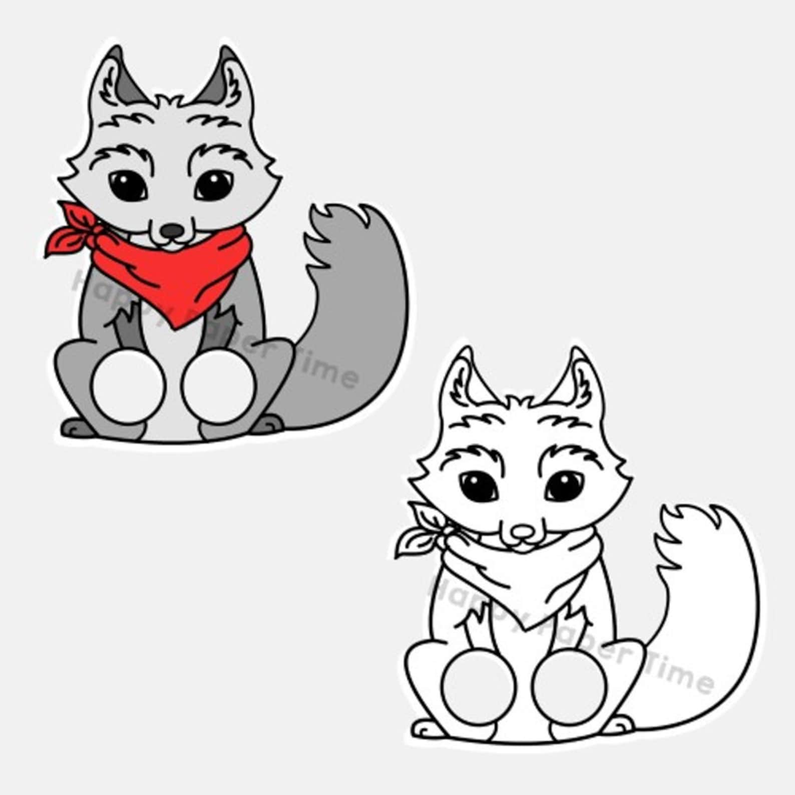 Wolf Paper Craft Printable Woodland Animal Finger Puppet Kids - Etsy