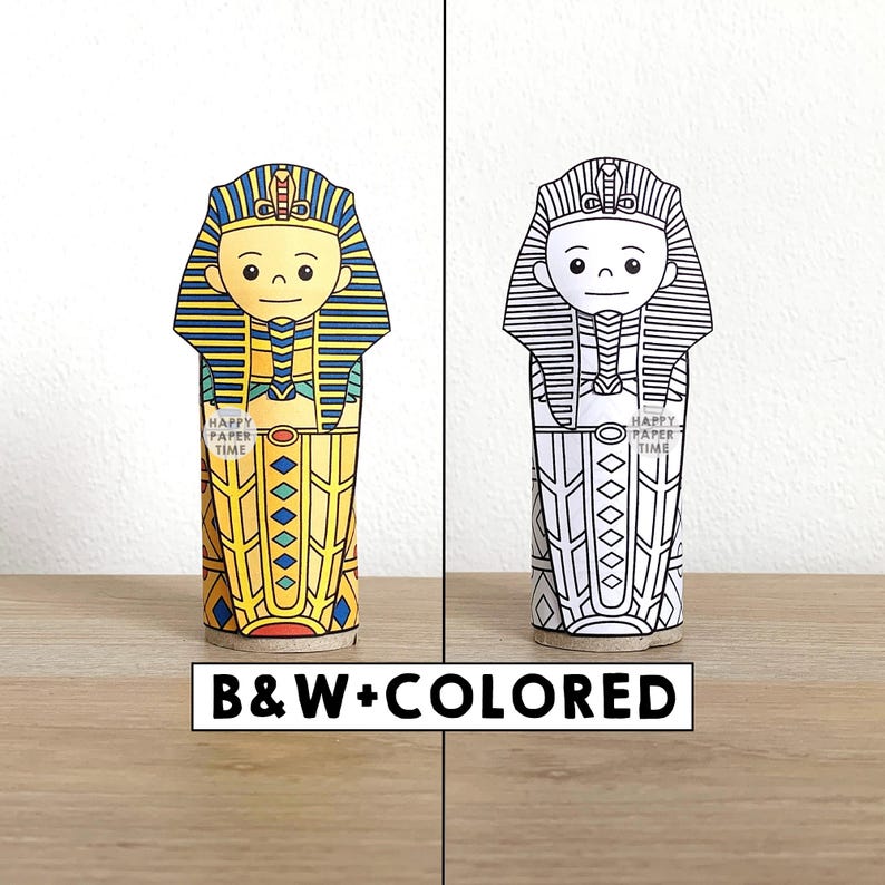 Sarcophagus Toilet Paper Roll Craft Ancient Egypt Party Coloring ...