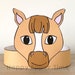 Pony Paper Crown Horse Template Coloring Activity Printable Kids Craft ...