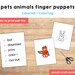 Pets Animal Paper Craft Printable Finger Puppet Template Kids Craft ...