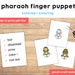 Pharaoh Paper Craft Printable Ancient Egypt Finger Puppet Kids Craft ...