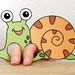 Snail Paper Craft Printable Finger Puppet Bug Template Kids Craft ...