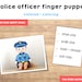 Police Officer Paper Craft Printable Community Helper Finger Puppet ...
