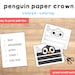 Penguin Paper Crown Party Coloring Paper Hat Printable Kids Craft Cute ...