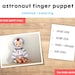 Astronaut Space Paper Craft Printable Community Helper Finger - Etsy