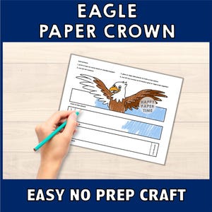 Eagle Paper Crown Party Activity Printable Kids Coloring Craft America ...