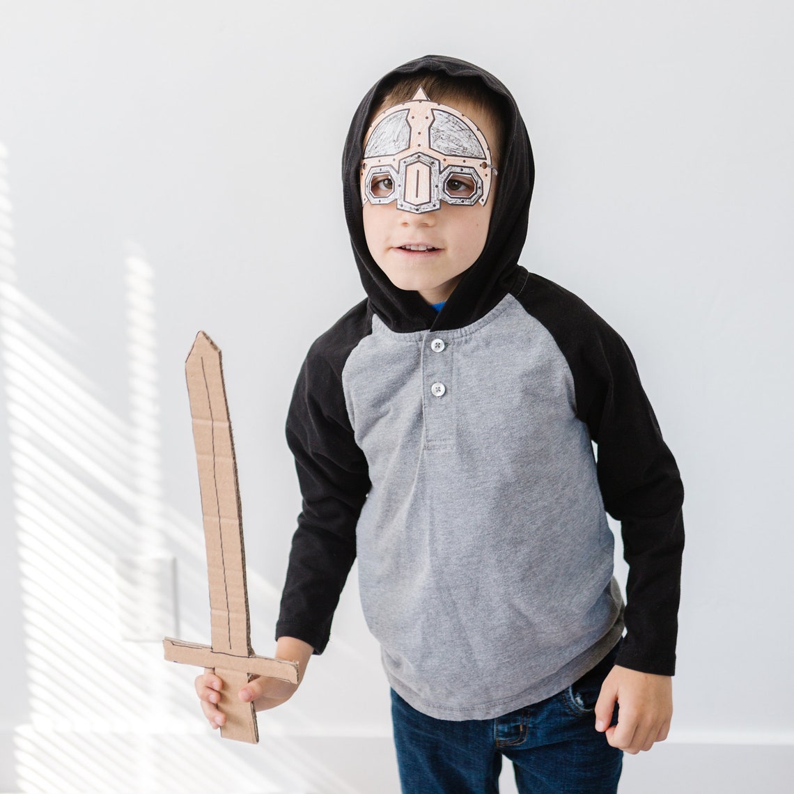 Knight Helmet Masks Kids, Knight Party Favor, Knight Party, Paper ...