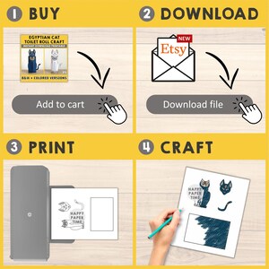 Egyptian Cat Toilet Paper Roll Craft Ancient Egypt Party Coloring ...