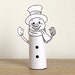 Snowman Toilet Paper Roll Craft Christmas Party Coloring Printable ...
