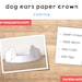 Dog Ears Paper Crown Party Coloring Printable Kids Craft Puppy Costume ...