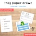 Frog Paper Crown Party Coloring Printable Kids Craft Animal Birthday ...