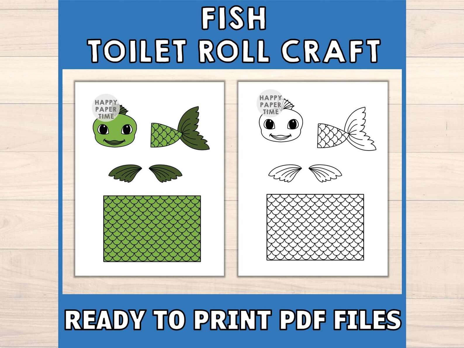 Fish Toilet Paper Roll Craft Ocean Animal Beach Sea Party Coloring ...