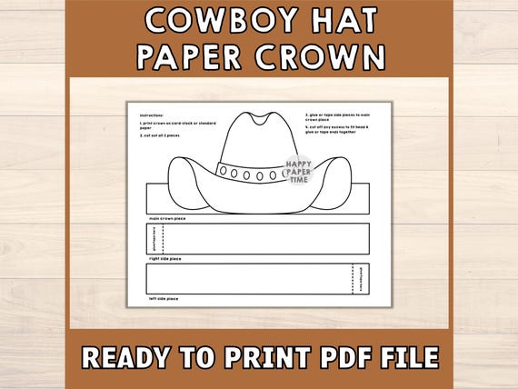Cowboy Hat Printable Stationery Cowboy & Cowgirl Printable Craft