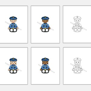 Police Officer Paper Craft Printable Community Helper Finger Puppet ...