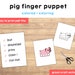 Pig Paper Craft Printable Farm Animal Finger Puppet Kids Craft Farm ...