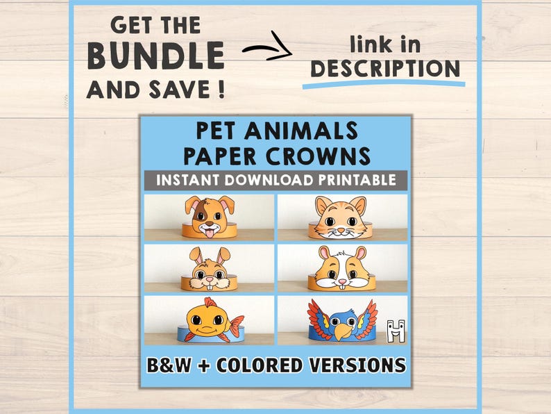 Parrot Paper Crown Headband Pet Animal Printable Kids Activity Craft ...