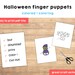 Halloween Paper Craft Printable Finger Puppet Template Kids Craft ...