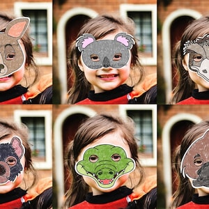 Australian Animal Masks for Coloring, Printable Template for Kids ...