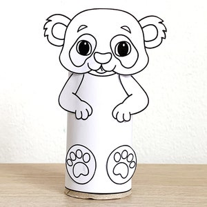 Panda Toilet Paper Roll Craft Asian Animal Jungle Party Coloring ...