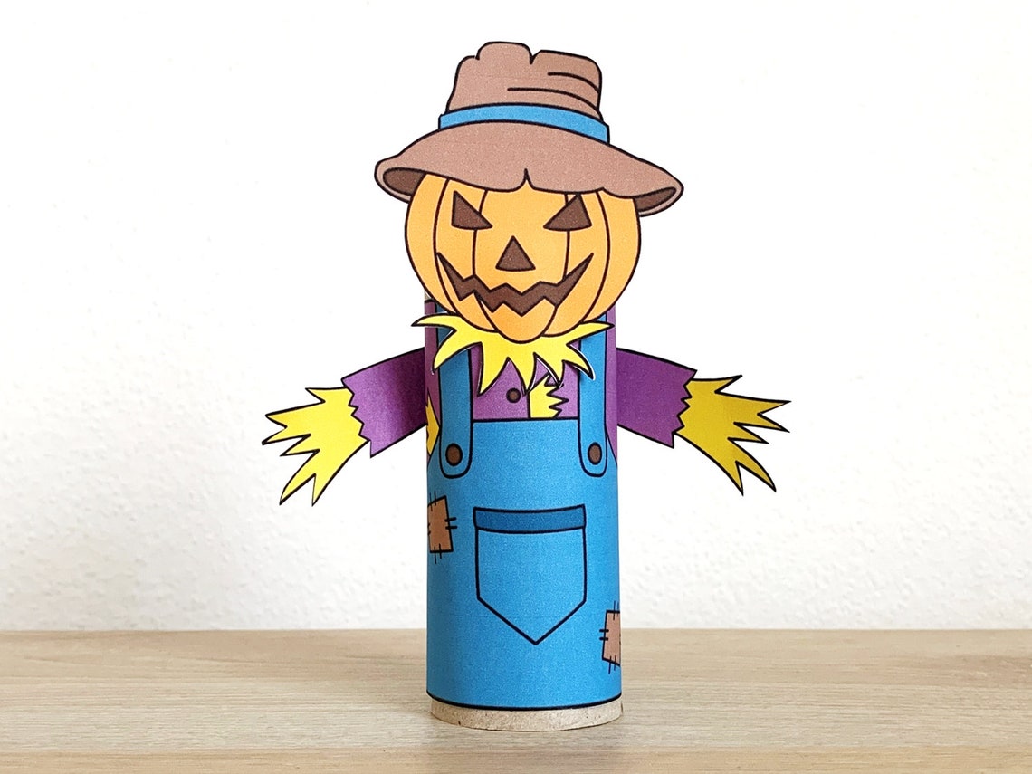Halloween Toilet Paper Roll Craft Spooky Party Coloring - Etsy