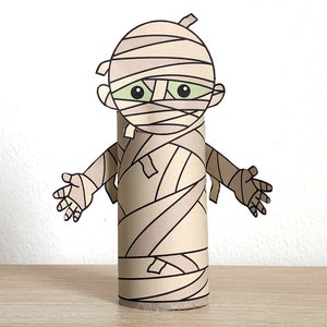 Mummy Toilet Paper Roll Craft Ancient Egypt Party Coloring Printable ...