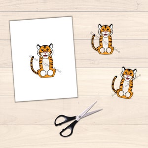 Tiger Paper Craft Printable Asian Animal Finger Puppet Kids Craft ...