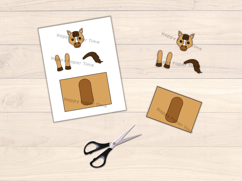 Horse Pony Toilet Paper Roll Craft Farm Animal Party Coloring | Etsy