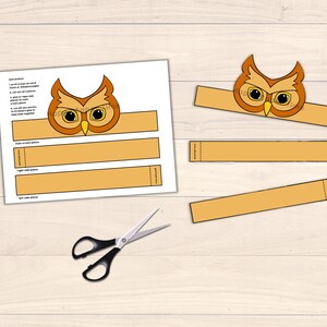 Owl Paper Crown Activity Printable Kids Craft Woodland Forest Birthday ...